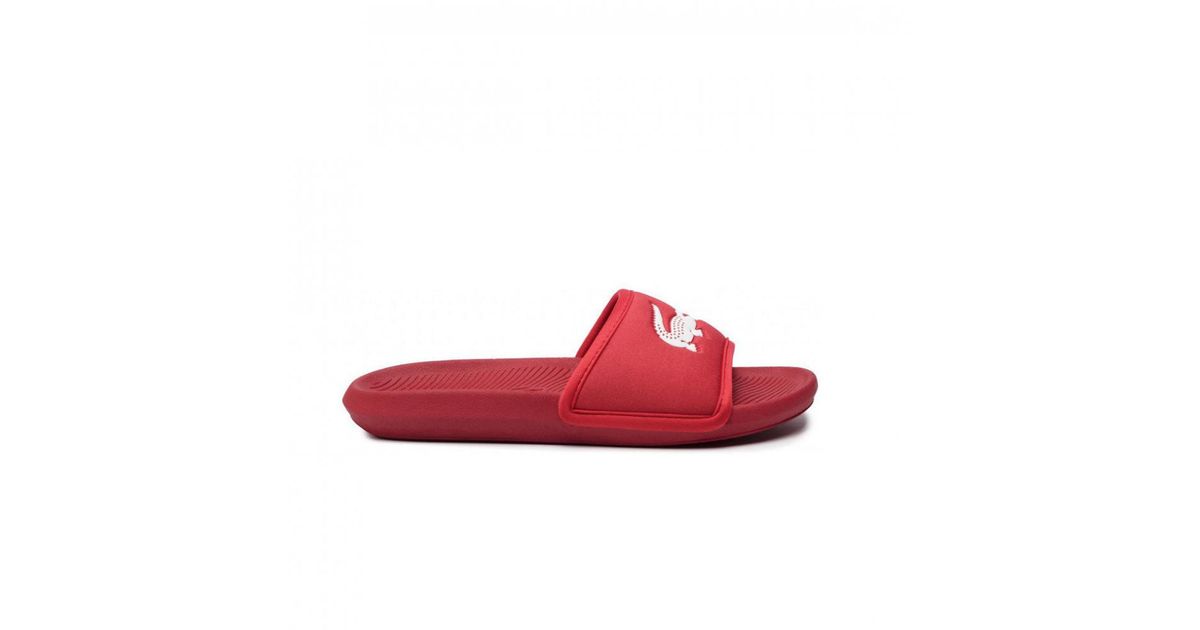 Lacoste Croco Slide 119 3 Cma Sliders in Red for Men | Lyst UK
