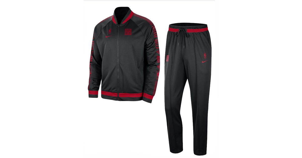 Nike Chicago Bulls Starting 5 Dri-fit Nba Tracksuit Polyester in Black ...