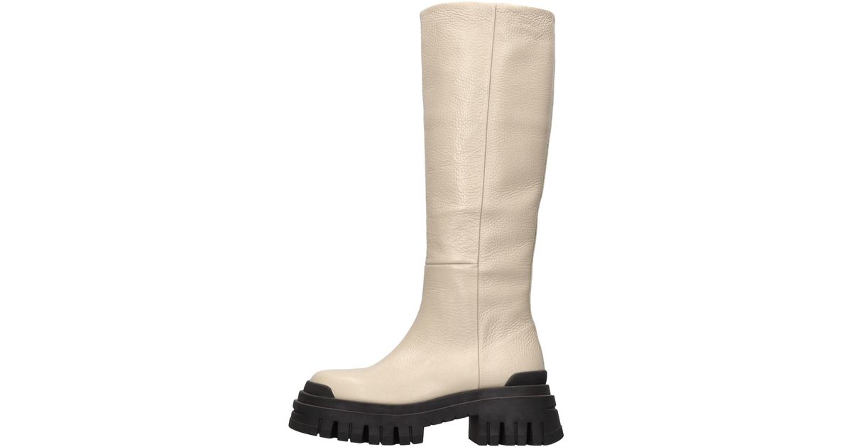 Lemarè Leather Ankle Boots in Natural | Lyst