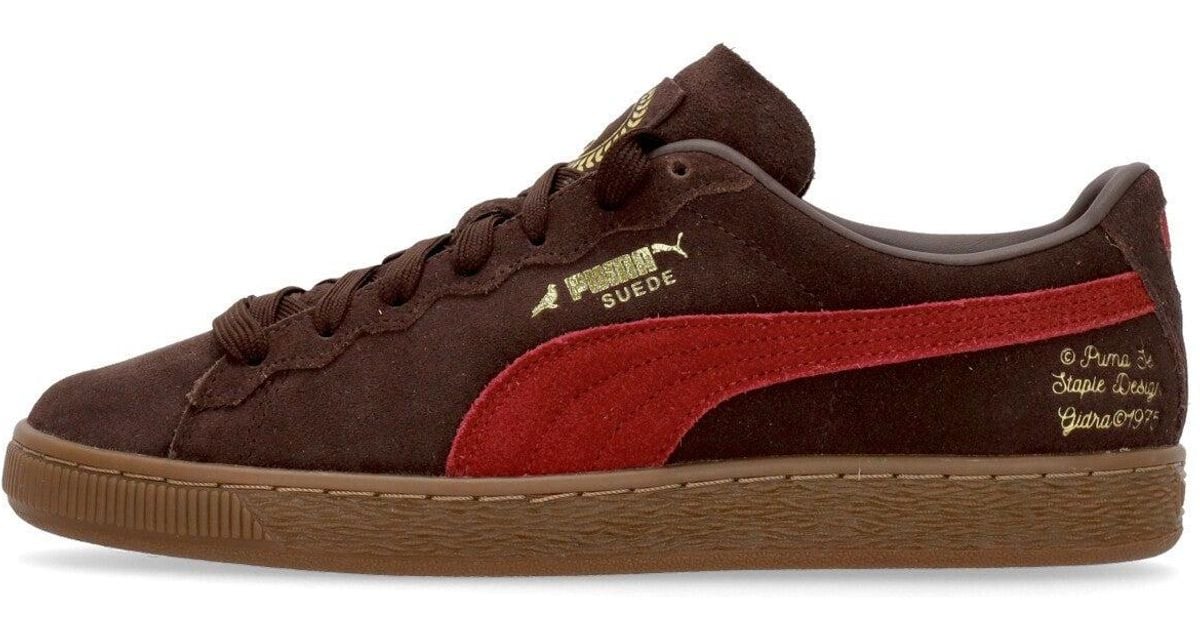 PUMA Suede B X Staple Low Shoe in Brown for Men | Lyst