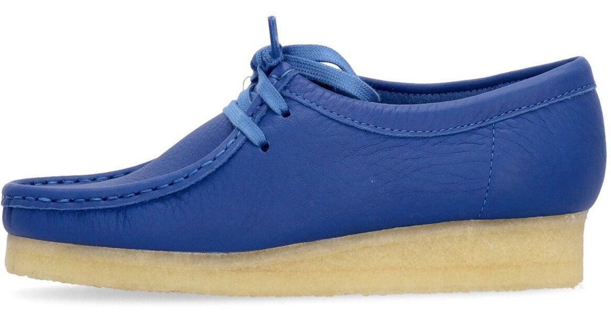 Clarks W Wallabee Lifestyle Shoe in Blue | Lyst