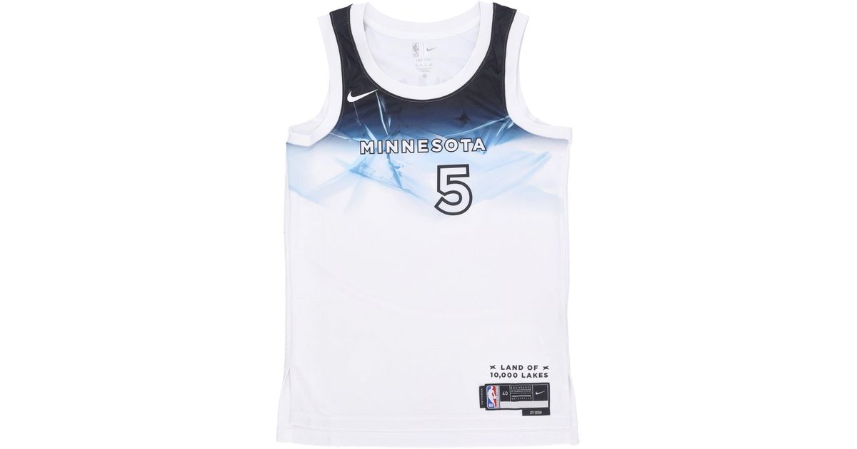 Nike Nba Dri Fit Swingman Jersey No 5 Anthony Edwards Mintim in Blue ...