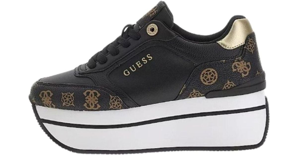 Guess Sneakers Camrio 4G Peony Logo Sneaker in Black | Lyst