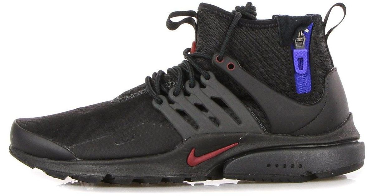 Nike Air Presto Mid Utility High Shoe in Black for Men | Lyst
