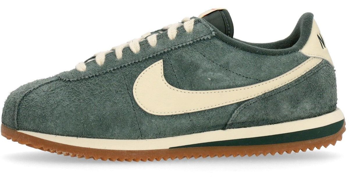 Nike Low Shoe W Cortez Vintage Suede/Muslin/Gum Med in Green | Lyst