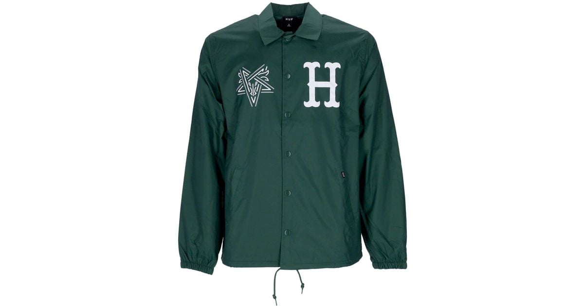 Huf Coach Jacket 'Split Coaches Jacket X Thrasher Forest in Green for ...
