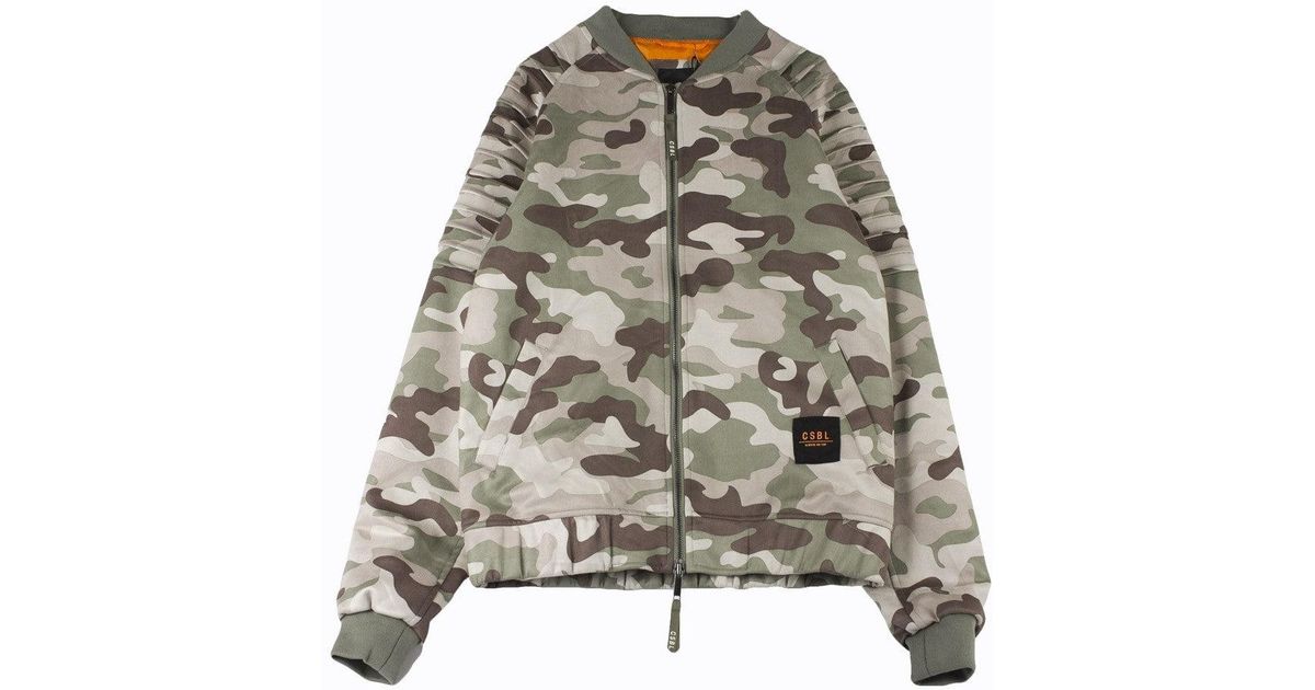 Cayler & Sons Pleated Bomber Jacket Camo in Gray for Men | Lyst
