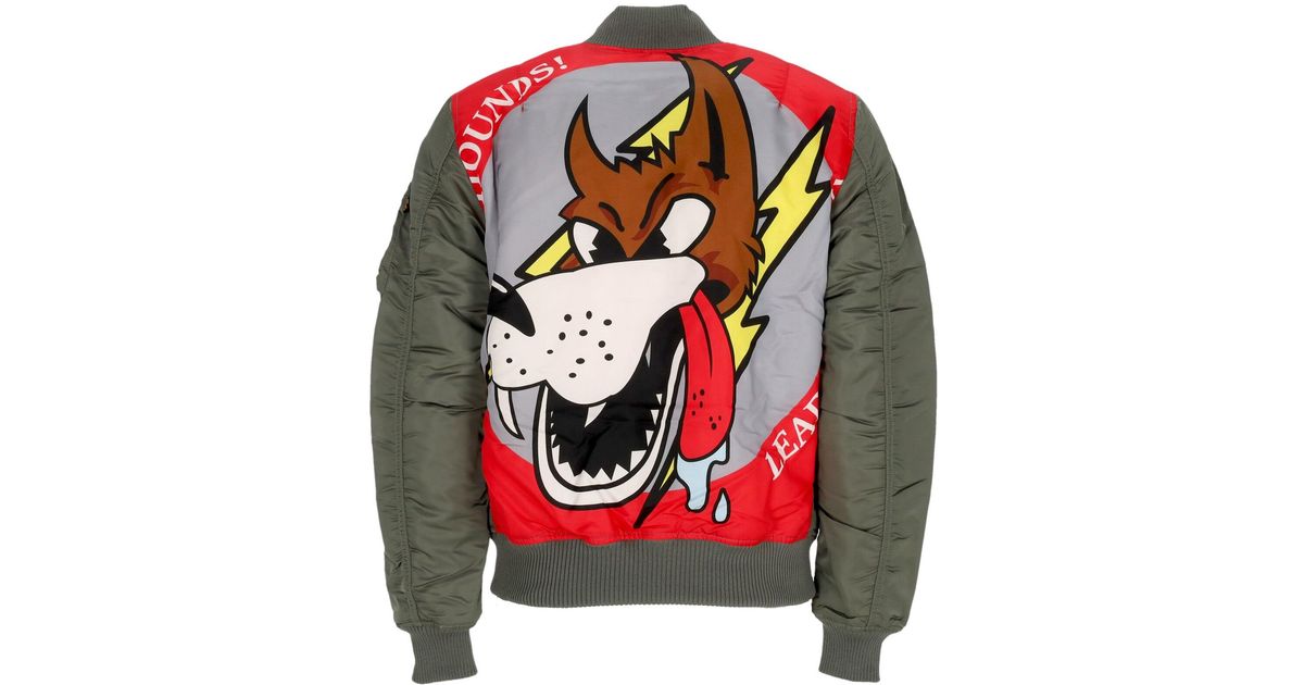 Alpha Industries Ma-1 Vf Fighter Squadron Bomber Jacket in Red for Men ...