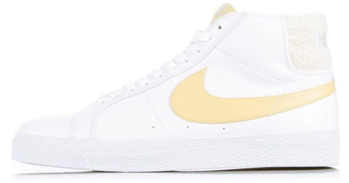 Nike Sb Zoom Blazer Mid Premium High Shoe/Celestial in White for Men | Lyst