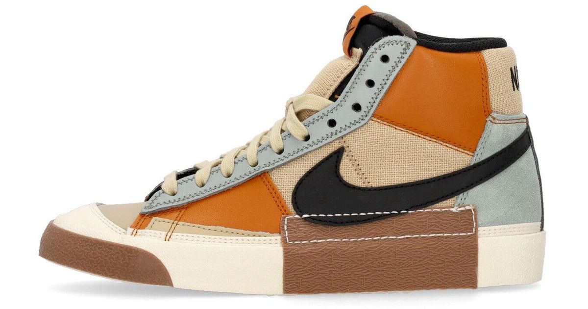 Nike Blazer Mid Pro Club High Shoe Grain//Light Pumice/Monarch in Brown ...