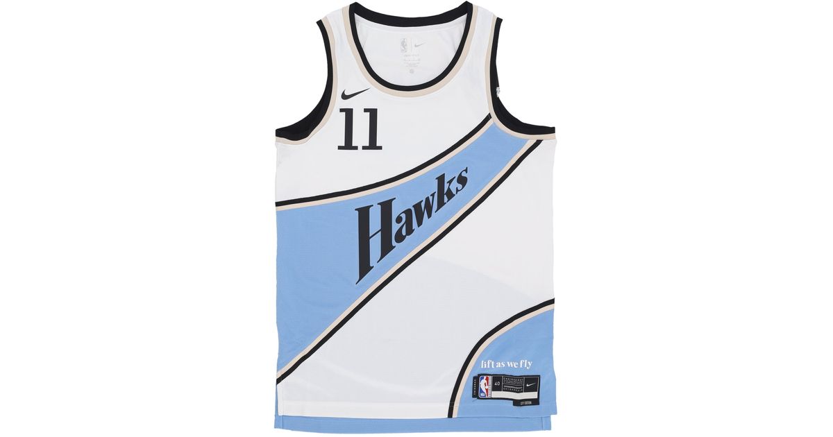 Nike Nba Dri Fit Swingman Jersey No 11 Trae Young Atlhaw in Blue for ...