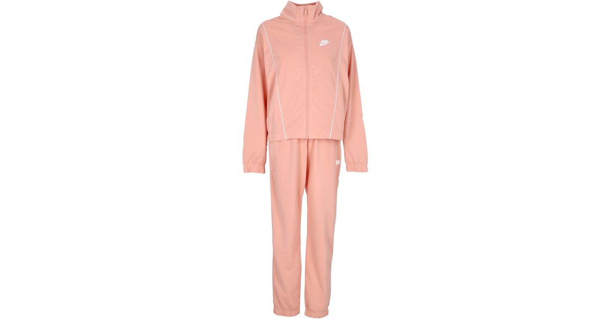 Nike Tracksuit Set W Essential Tracksuit in Pink | Lyst