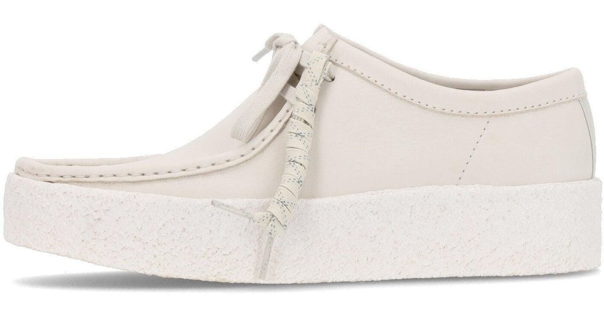 Clarks Wallabee Cup Lifestyle Shoe in White for Men | Lyst