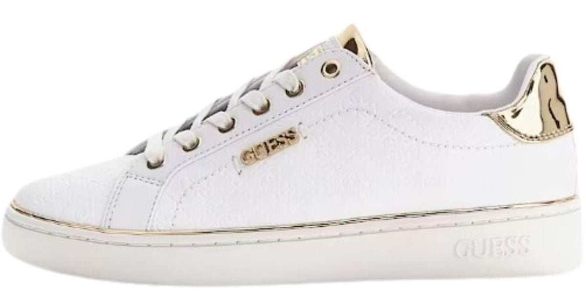Guess Sneakers Beckie 4G Sneaker With Embossed Logo in White | Lyst