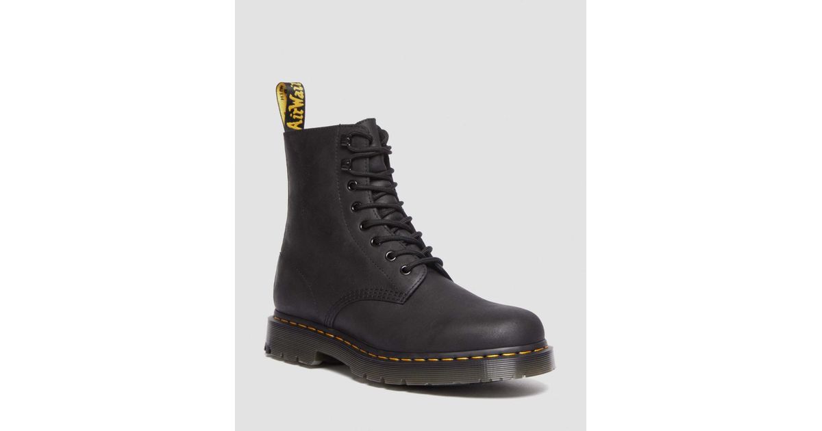 Dr. Martens 1460 Wintergrip Outlaw Leather Lace Up Boots in Black for ...