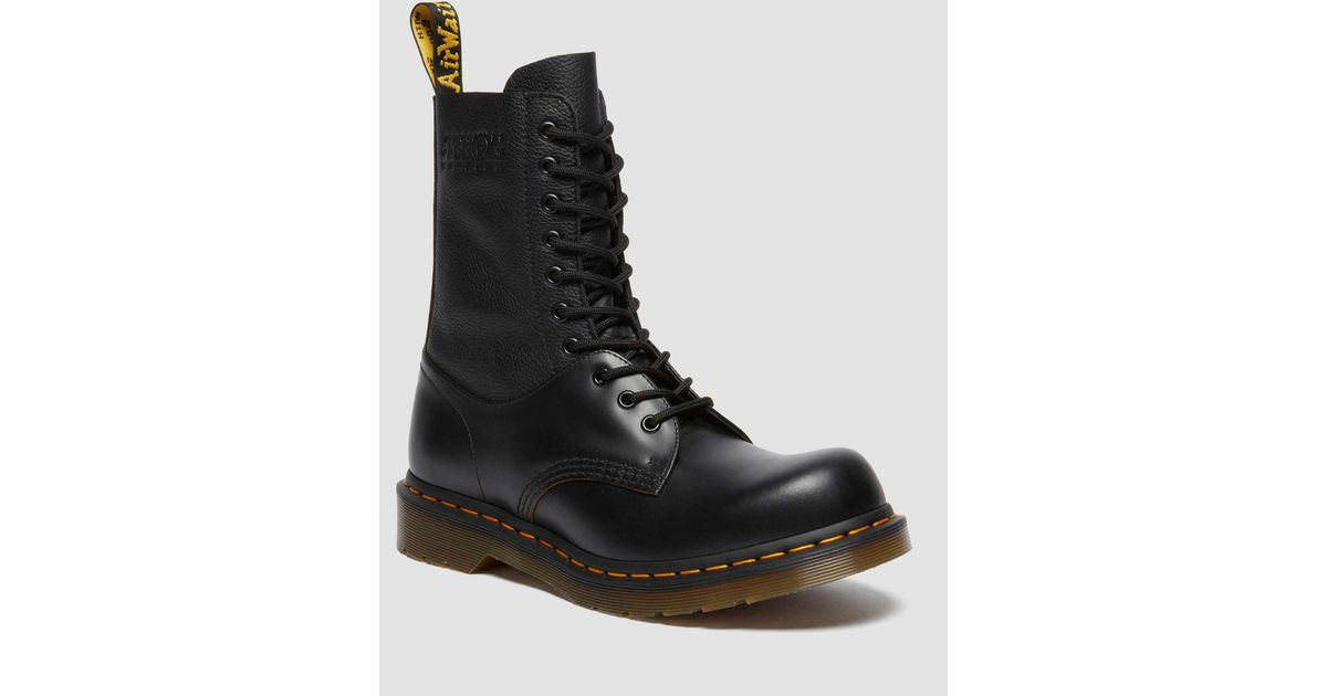 Dr. Martens 1490 1461 Mm6 Leather Lace Up Boots in Black for Men | Lyst