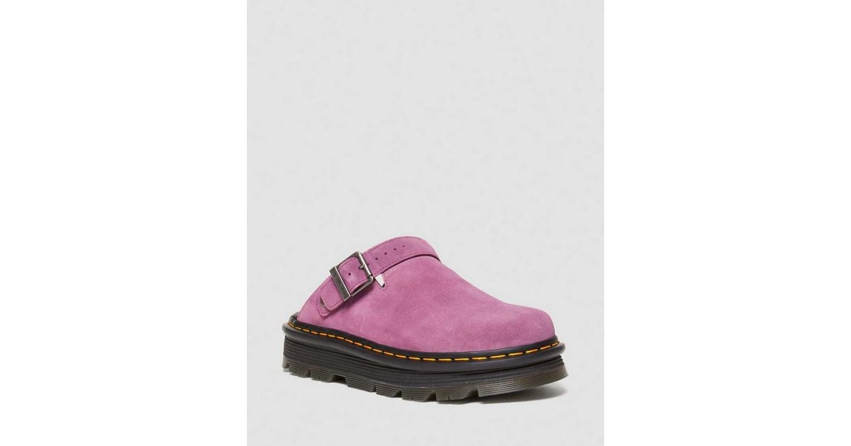Dr. Martens Zebzag Suede Casual Slingback Platform Mules in Pink for ...
