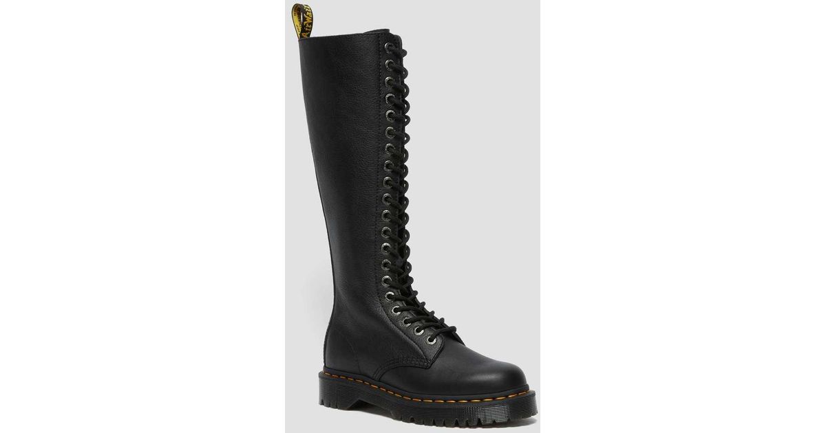 Dr. Martens 1b60 Bex Pisa Leather Knee High Boots in Black | Lyst UK