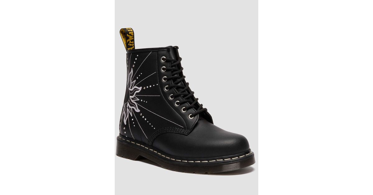 Dr. Martens 1460 Solar Flare Reclaimed Leather Boots in Black | Lyst