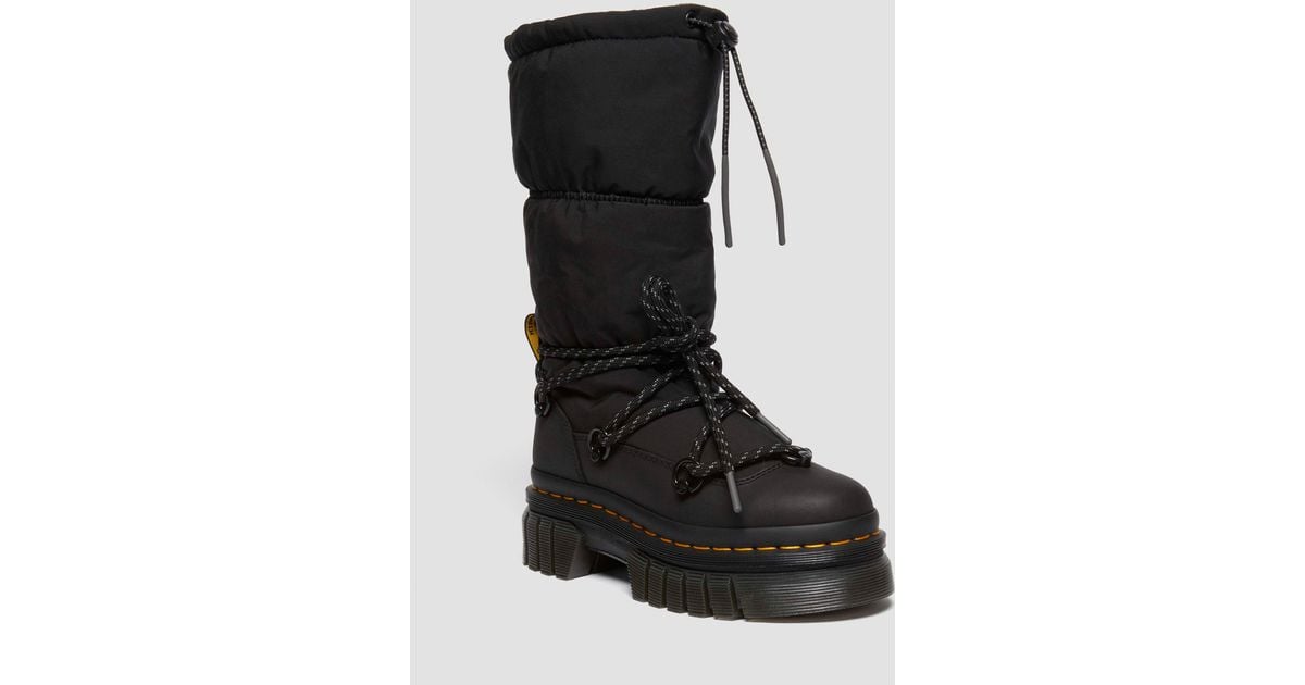 Dr. Martens Audrick Hi Puffer Boots in Black | Lyst