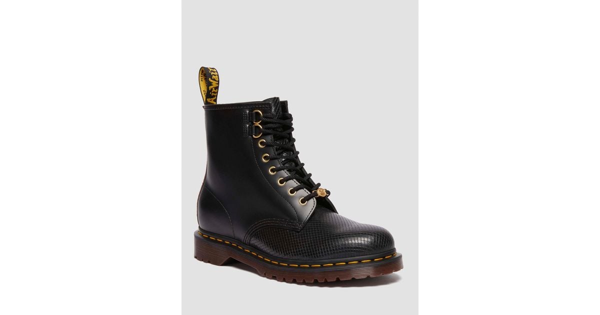Dr. Martens 1460 Year Of The Snake Leather Lace Up Boots in Black for ...
