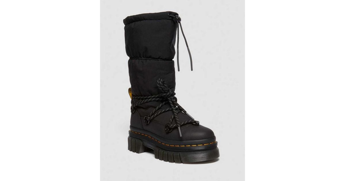 Dr. Martens Audrick Hi Puffer Boots in Black | Lyst UK