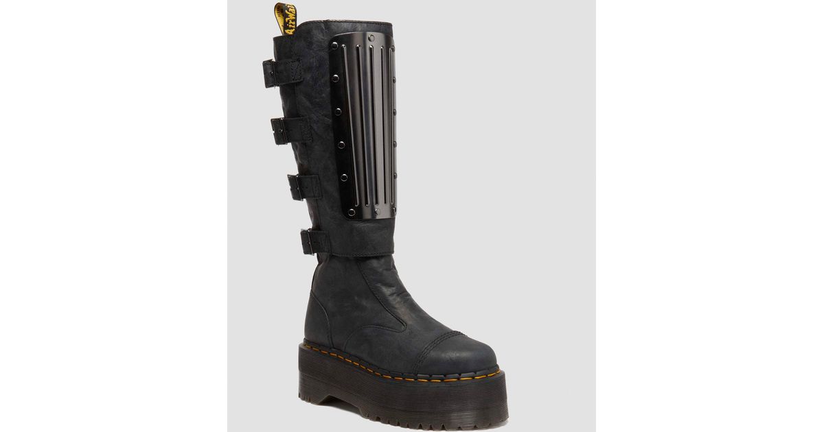 Dr. Martens Jadon Max Boot Hi Buckle Platforms in Black | Lyst