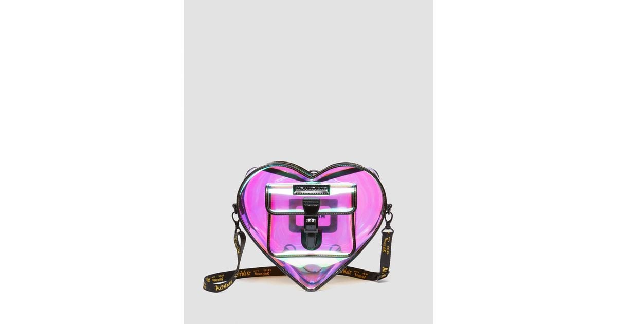 Dr. Martens Heart Shaped Iridescent Transparent Backpack in Purple | Lyst