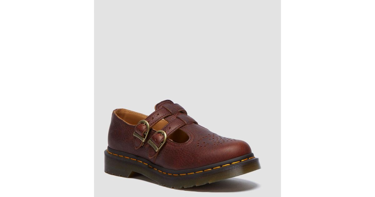 Dr. Martens 8065 Ambassador Mary Jane Shoes in Brown | Lyst
