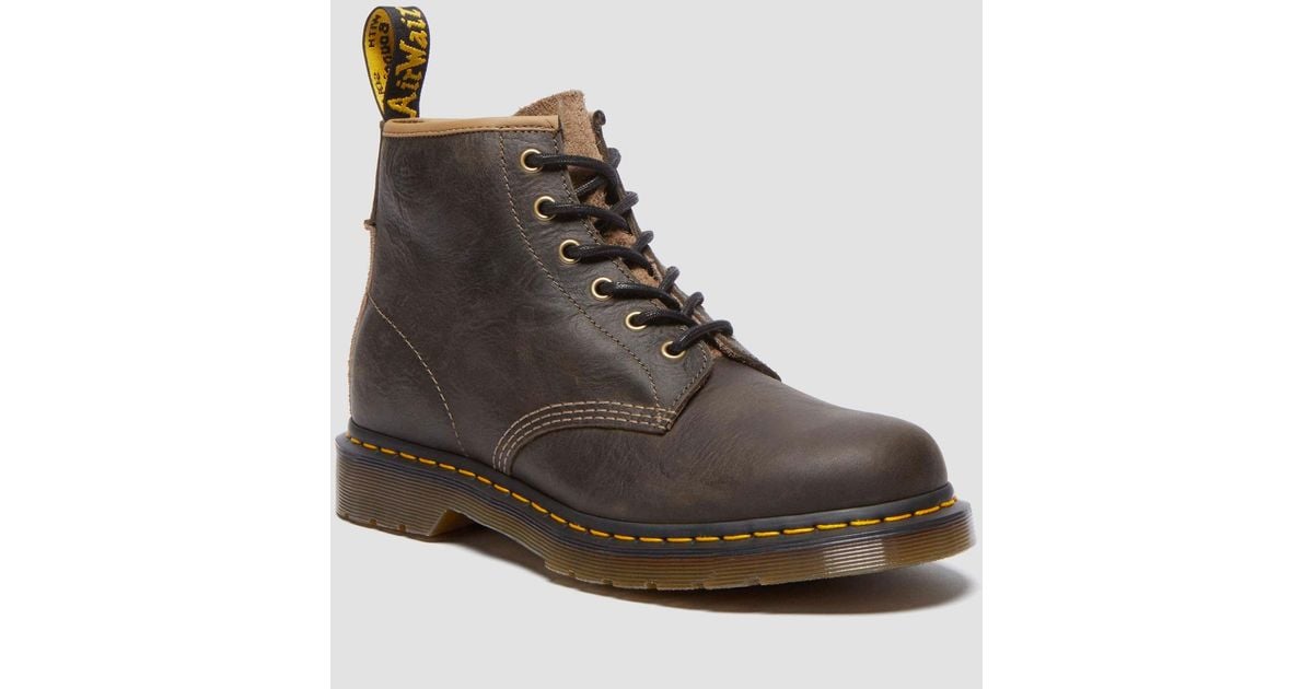 Dr. Martens 101 Long Napped Suede Ankle Boots in Brown for Men | Lyst