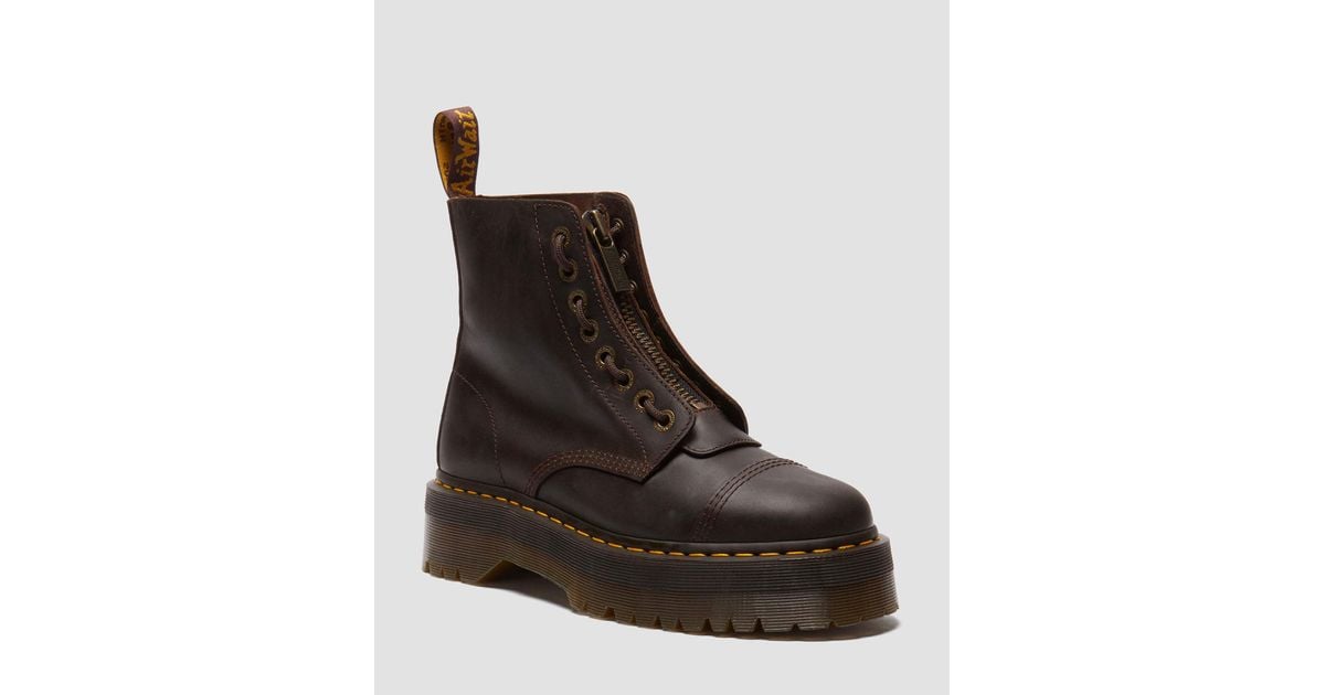 Dr. Martens Sinclair Crazy Horse Leather Platform Boots in Black for ...