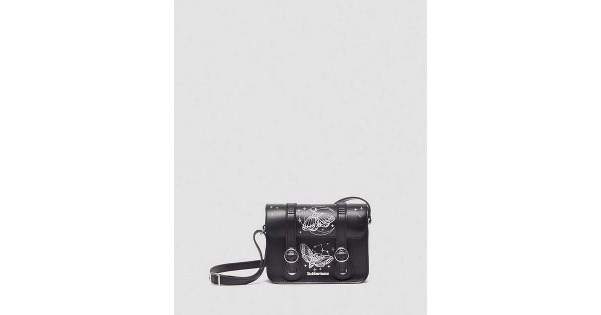Dr. Martens 7 Inch Celestial Moth Embroidered Leather Crossbody Bag in ...