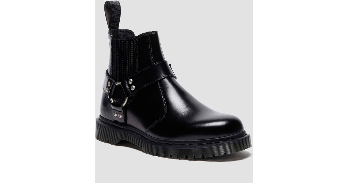 Dr. Martens 2976 Harness Analine Leather Chelsea Boots in Black | Lyst
