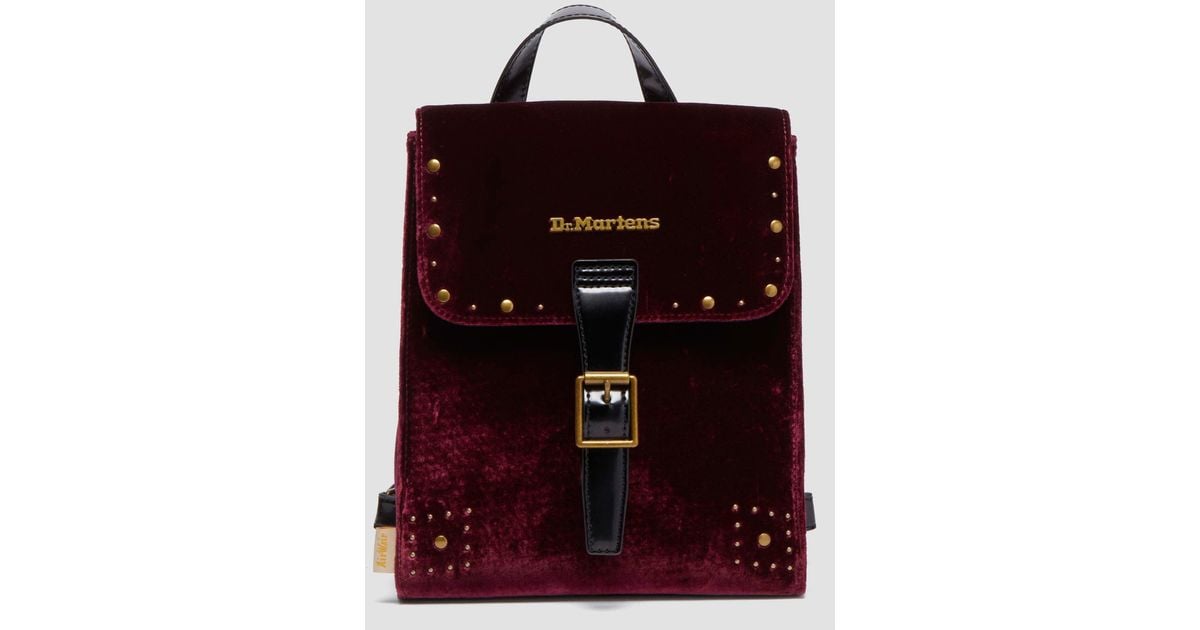 Dr. Martens Mini Velvet Backpack in Red | Lyst