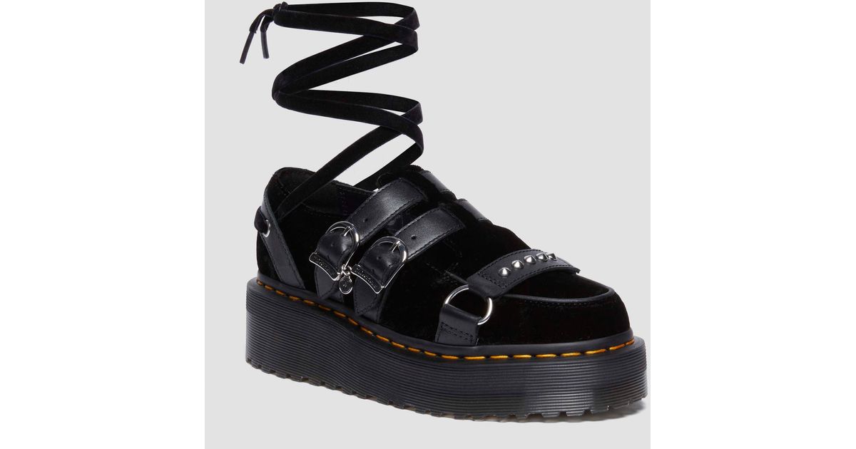 Dr. Martens Ramsey Wednesday Platform Creepers Shoes in Black for Men ...