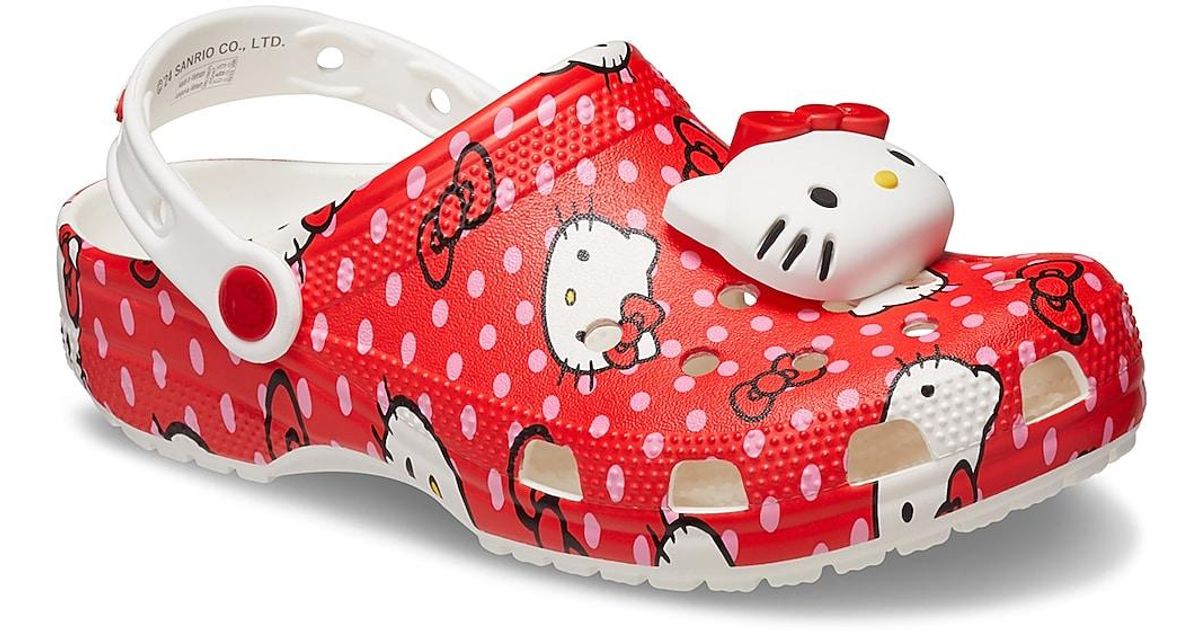 Crocs™ Hello Kitty Classic Clog in Red | Lyst