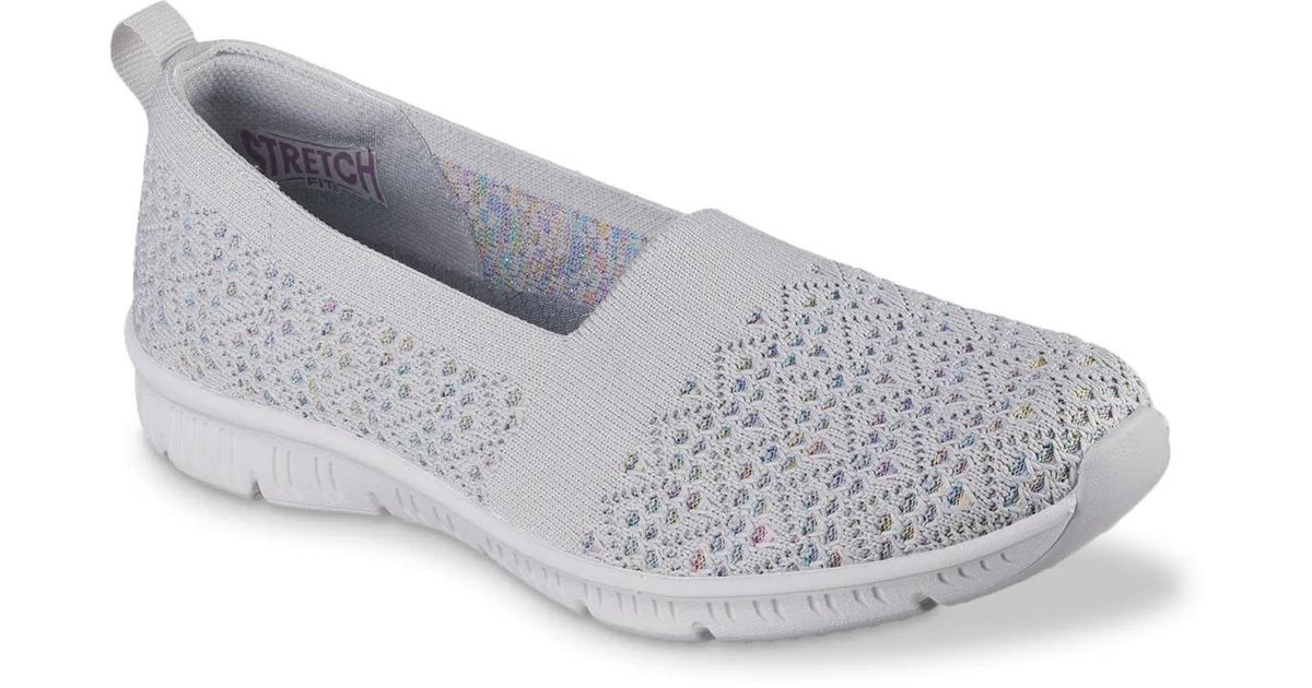 Skechers Be Cool Knitwaves Slipon in White | Lyst