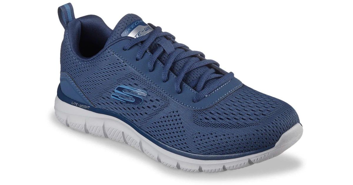 Skechers Wide Width Track Leshur Sneaker in Blue for Men | Lyst