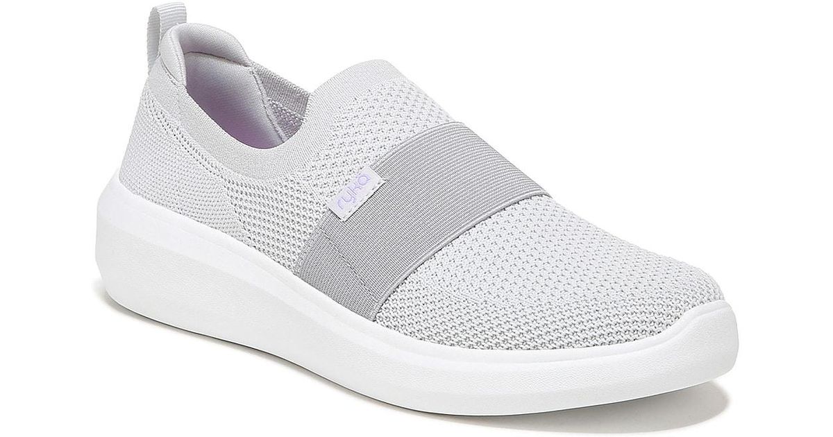 Ryka Astrid Knit Slip-on Sneaker in White | Lyst Ryka Astrid Knit Slip-on Sneaker in White | Lyst