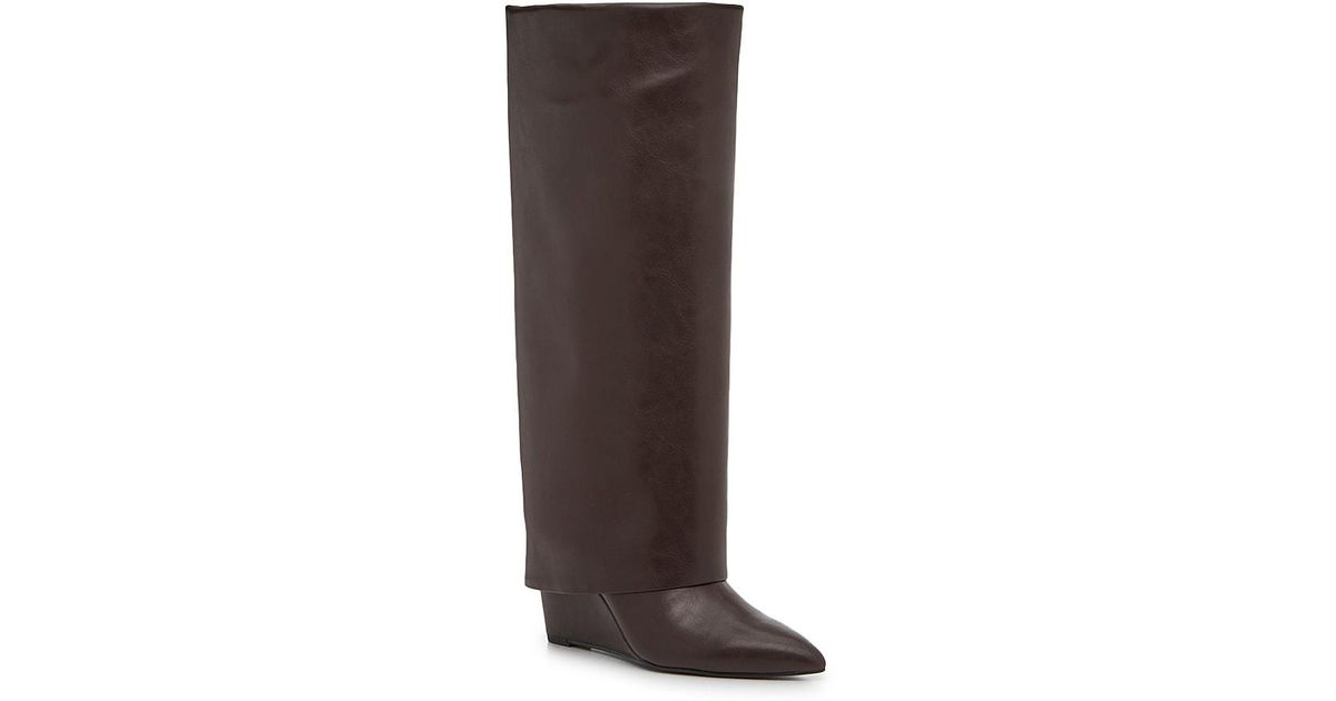 Madden Girl Evander Wide Calf Foldover Boot in Black | Lyst
