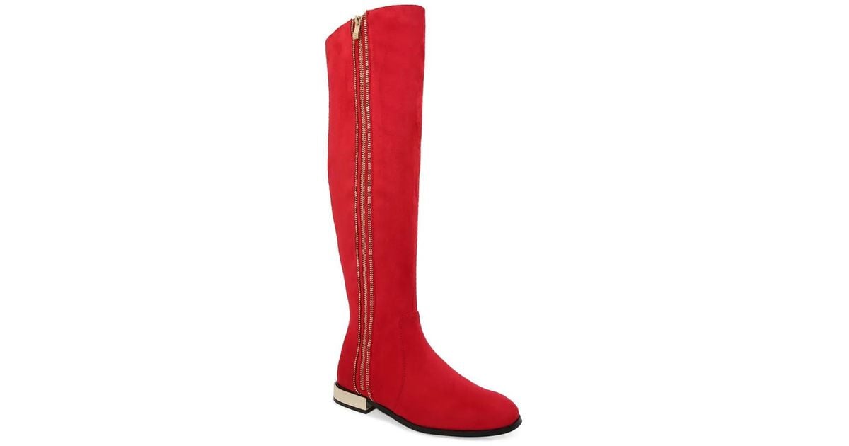 Ninety Union Majestic Overtheknee Boot in Red | Lyst