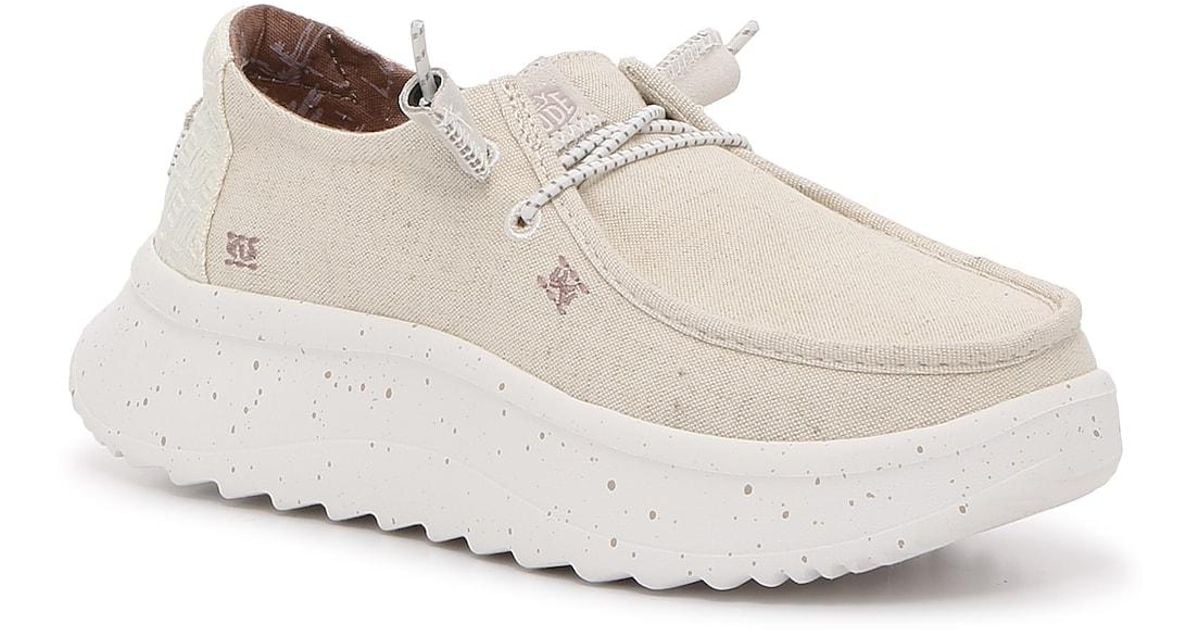 Hey Dude Wendy Peak Platform Slip-on Sneaker in White | Lyst