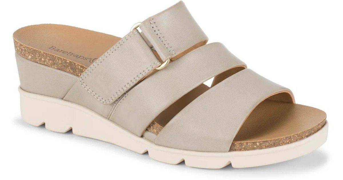 BareTraps Michi Wedge Sandal in White | Lyst