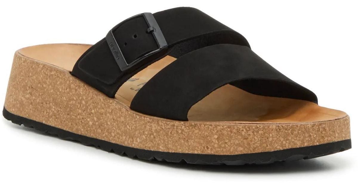 Birkenstock Papillio By Almina Wedge Sandal in Black | Lyst