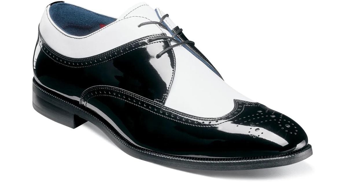 Stacy Adams Dayton Ii Wingtip Oxford in Black for Men | Lyst