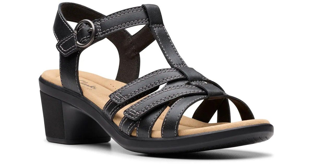 Clarks Emily Rose Sandal in Black | Lyst