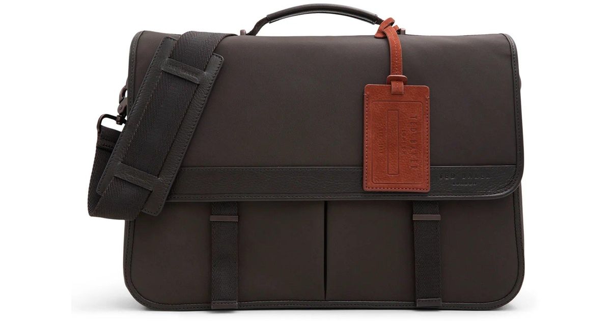 Ted Baker Malcolm Laptop Messenger Bag in Black for Men | Lyst