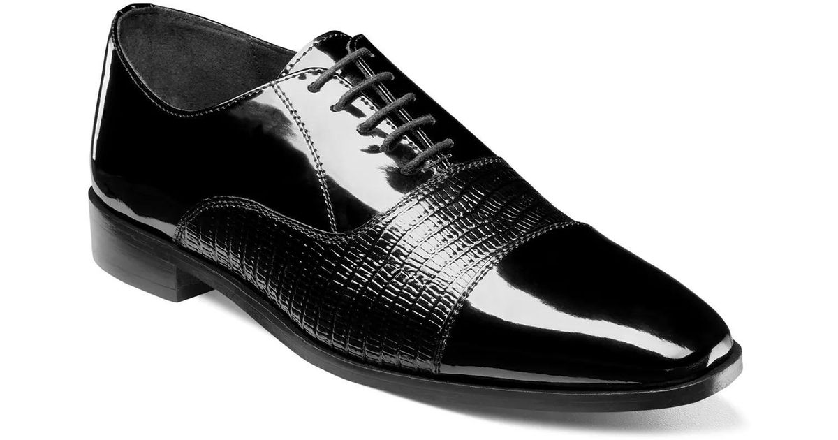 Stacy Adams Razzeto Cap Toe Oxford in Black for Men | Lyst