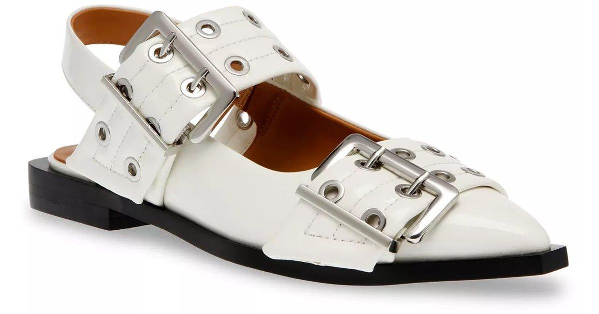 Steve Madden Graya ( Patent) Flat Shoes in White | Lyst