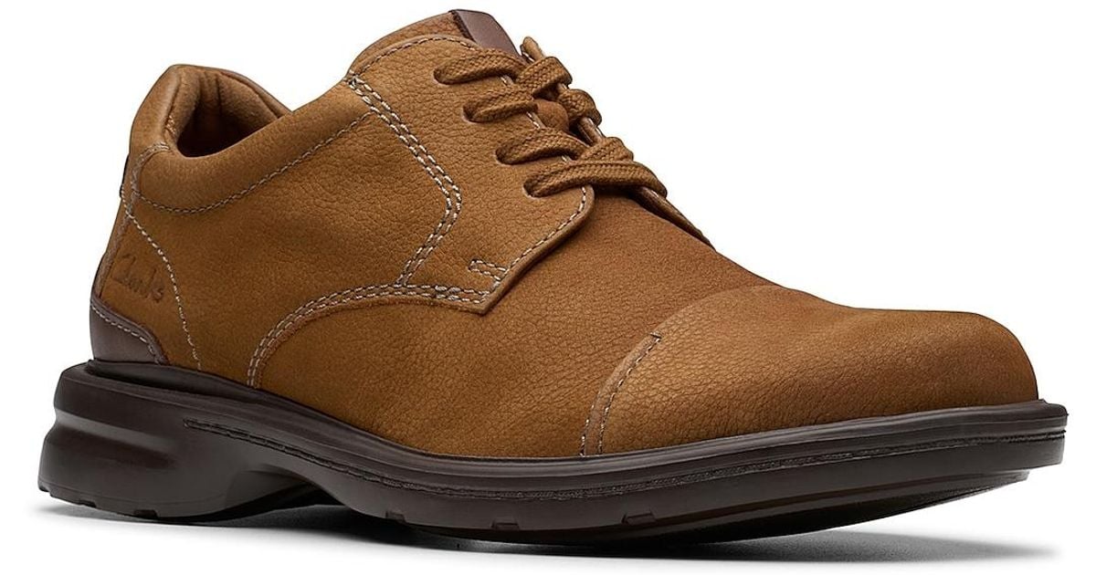 Clarks Gessler Cap Toe Oxford in Brown for Men | Lyst